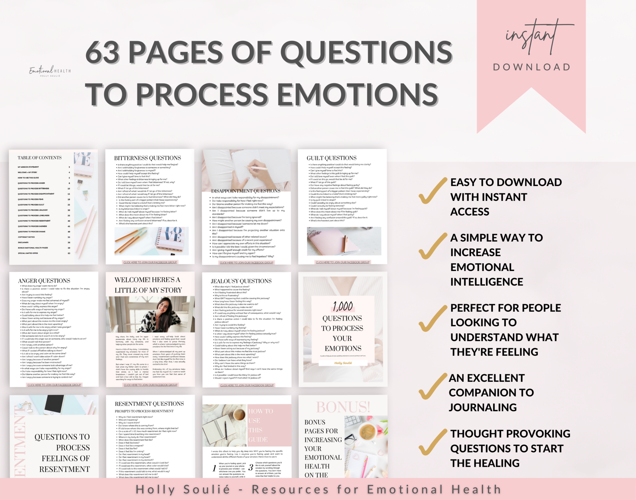 1,000 Questions to Process Your Emotions - Holly Soulie